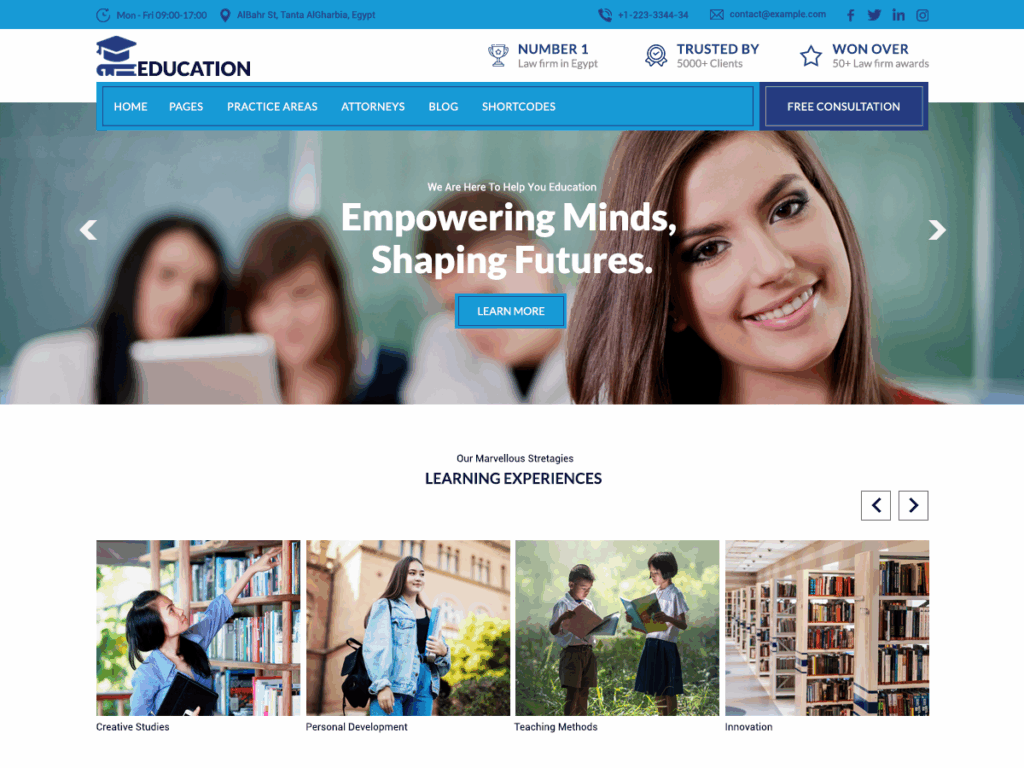 Free Educational WordPress Theme