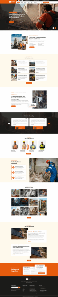 Demolition Contractor WordPress Theme for Professionals